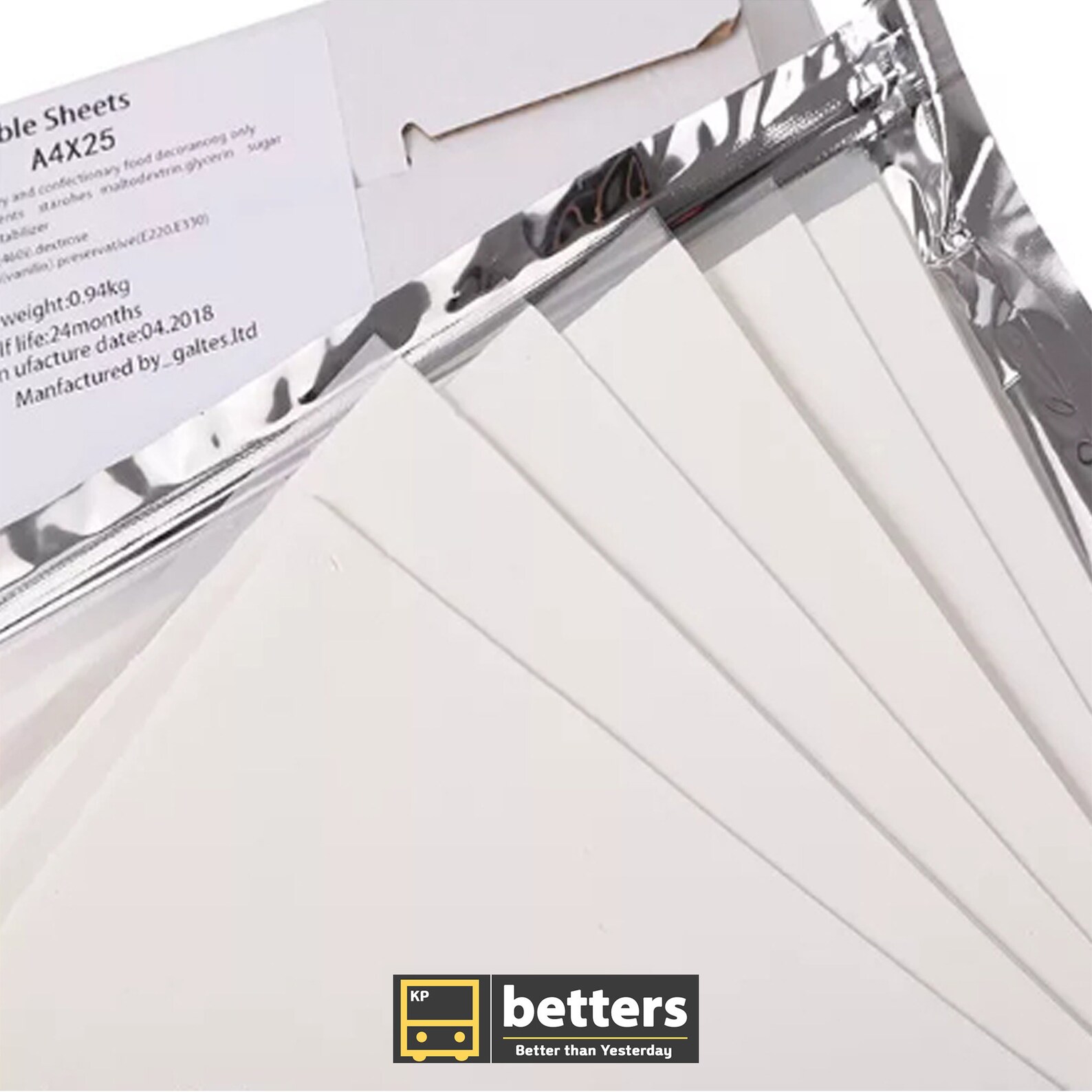 Edible Premium Frosting Sheets (25 Sheet), A4 Size (8.5" X 11")- Icing ...