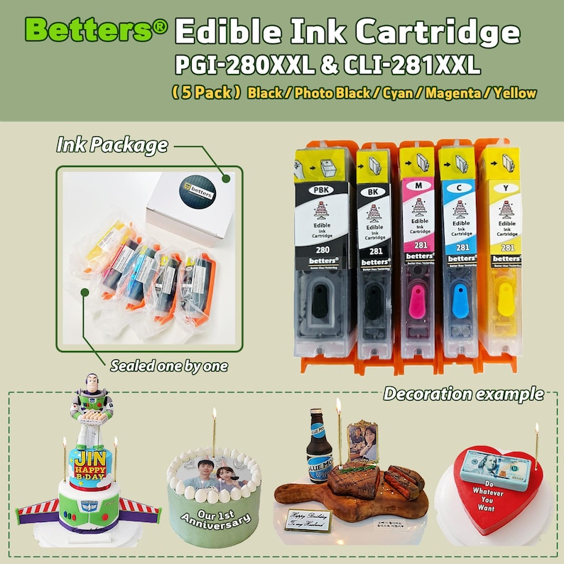 Edible Printer Bundle – Cake Image Printer With Edible Ink, Premium ...