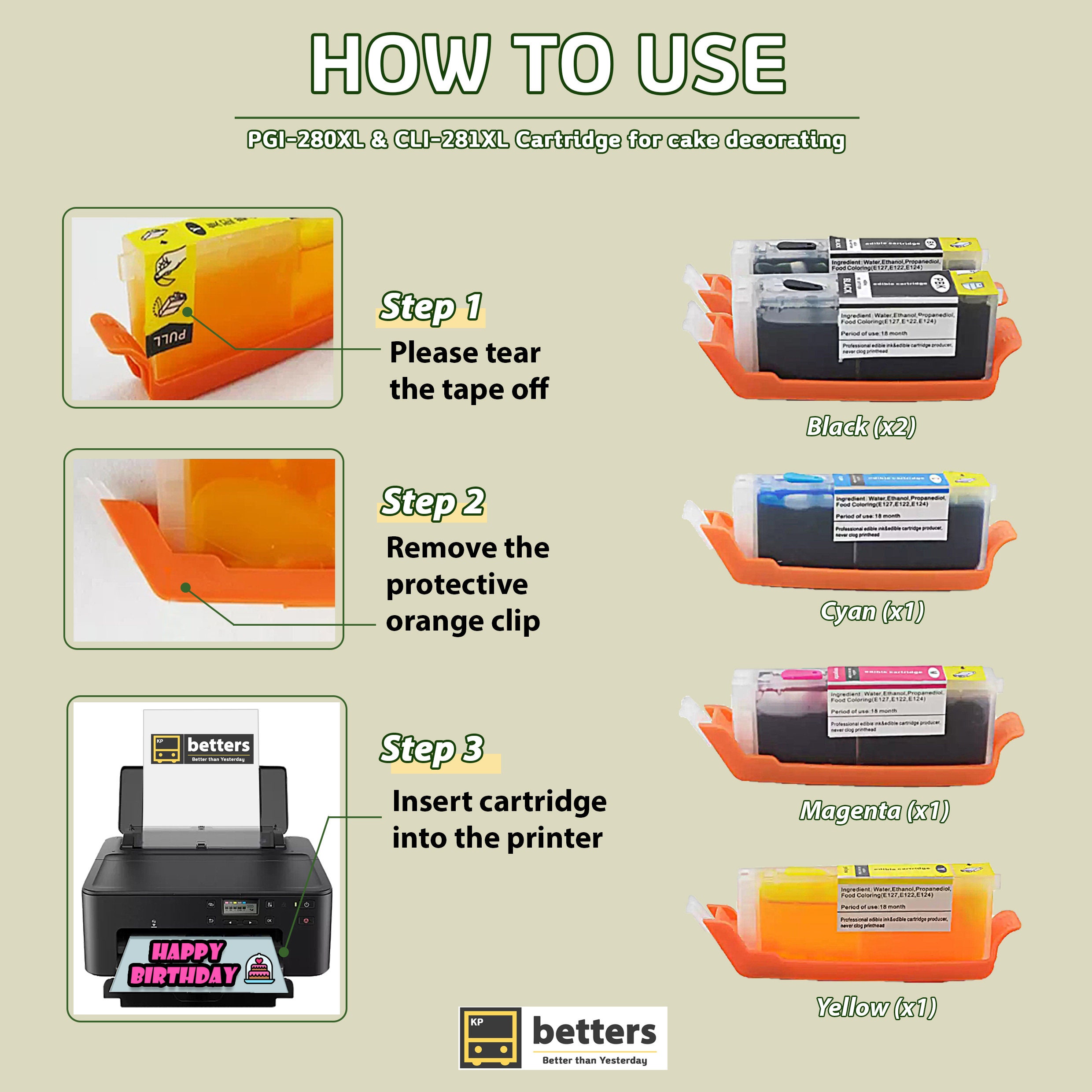 Edible Printer Bundle – Cake Image Printer With Edible Ink, Premium ...