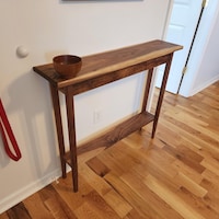 MODERN WALNUT CONSOLE | Narrow Console Table 48" X 14" | Walnut ...