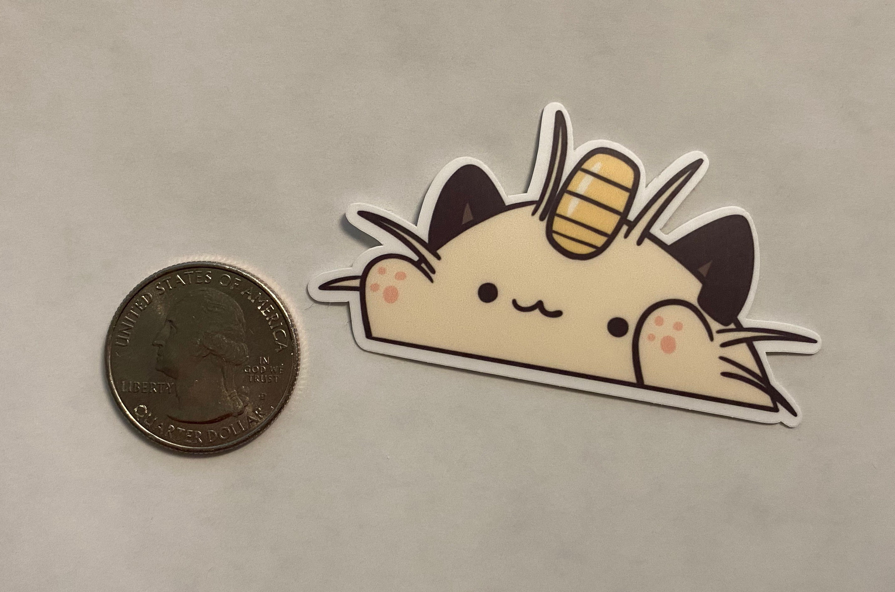 Meowth Bongo Cat Decal Sticker Waterproof Fade Proof - Etsy