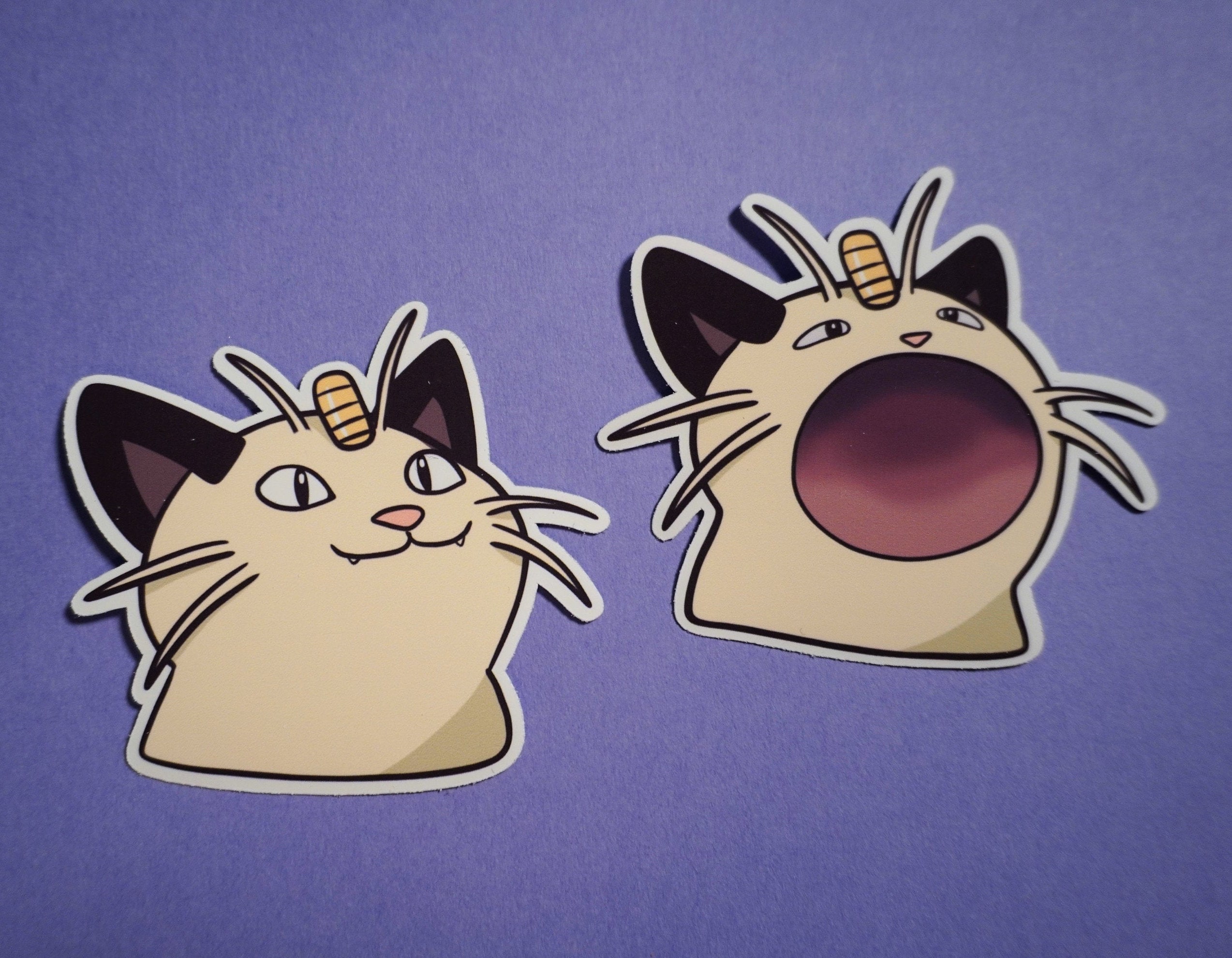Meowth Pop Cat Vinyl Sticker Set Cute Christmas or Birthday - Etsy