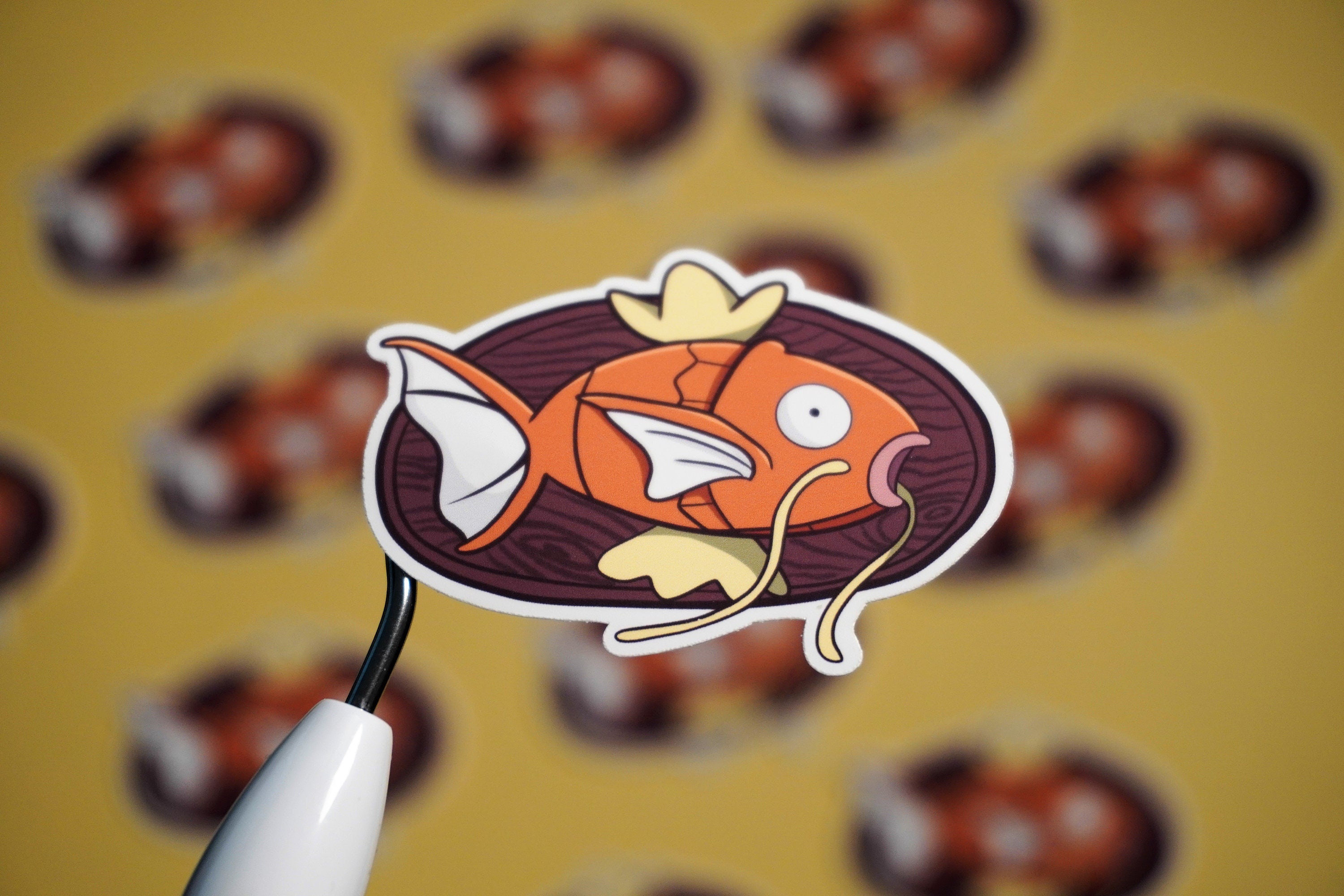 Wall Mounted Magikarp Vinyl Sticker Cute Christmas or - Etsy