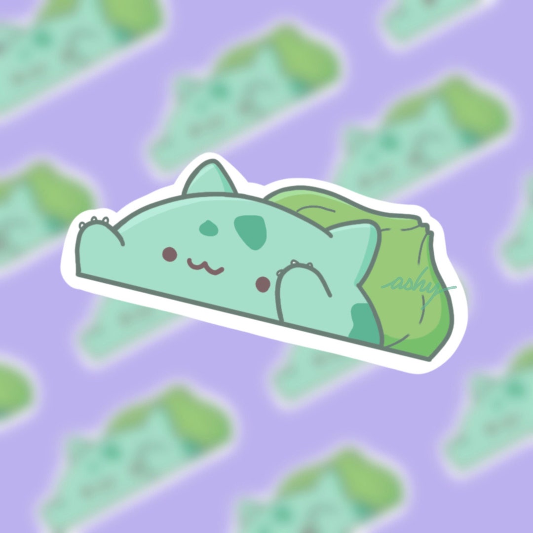 Bulbasaur Bongo Cat Vinyl Sticker | Waterproof, Fade Proof, Weather ...