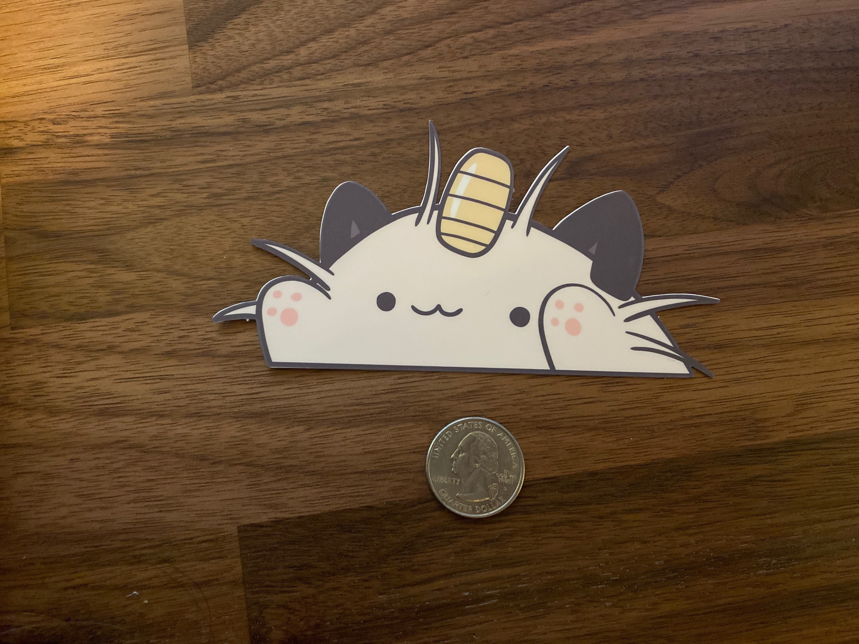 Meowth Bongo Cat Decal Sticker Waterproof Fade Proof - Etsy