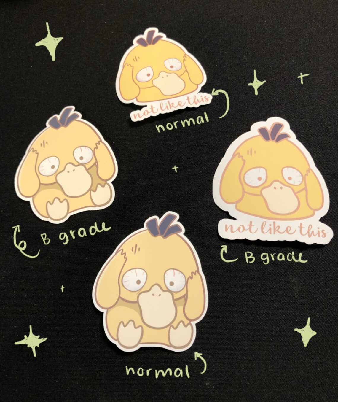 Not Like This Psyduck Vinyl Sticker Cute Christmas or - Etsy