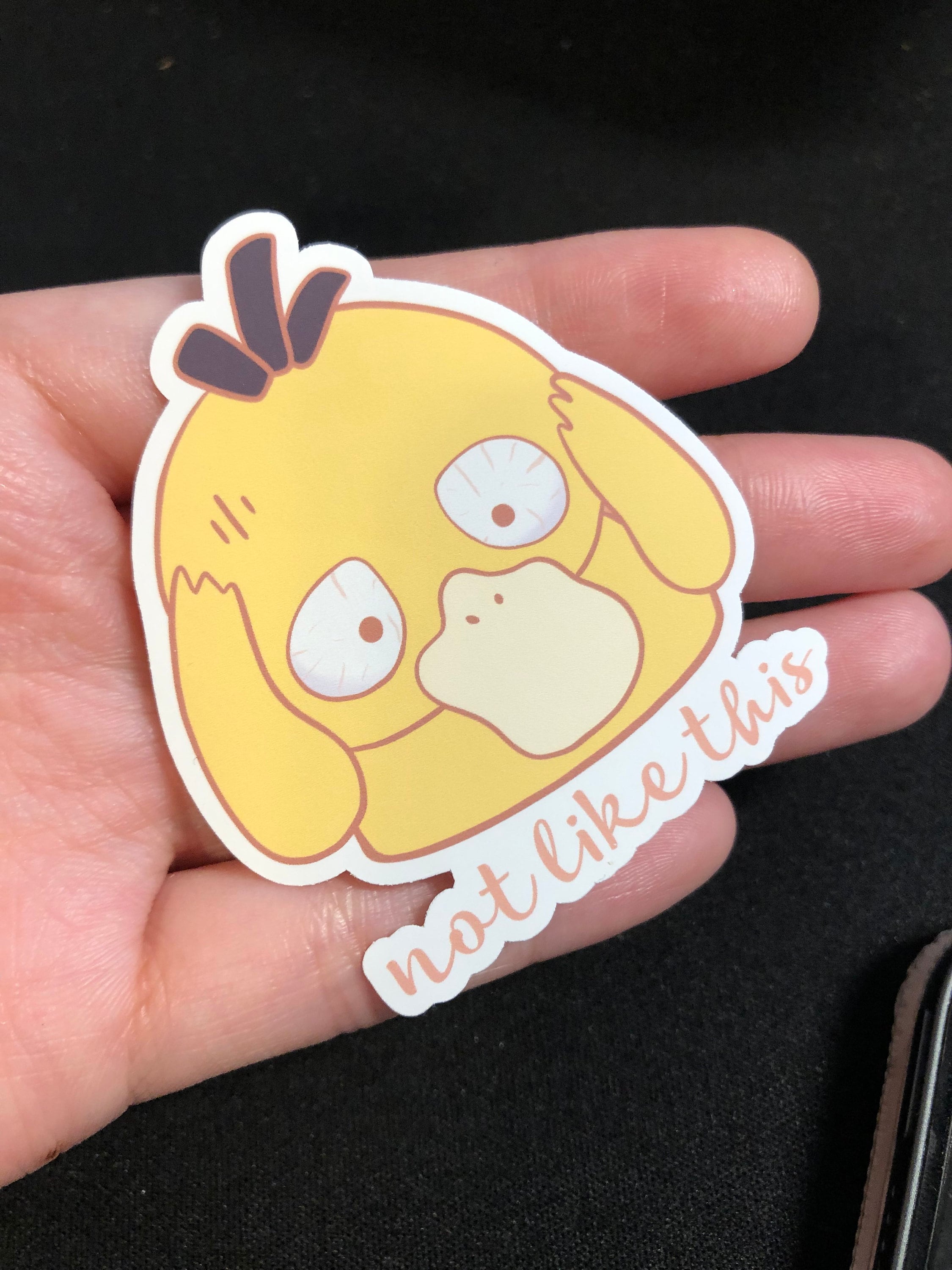 Not Like This Psyduck Vinyl Sticker Cute Christmas or - Etsy