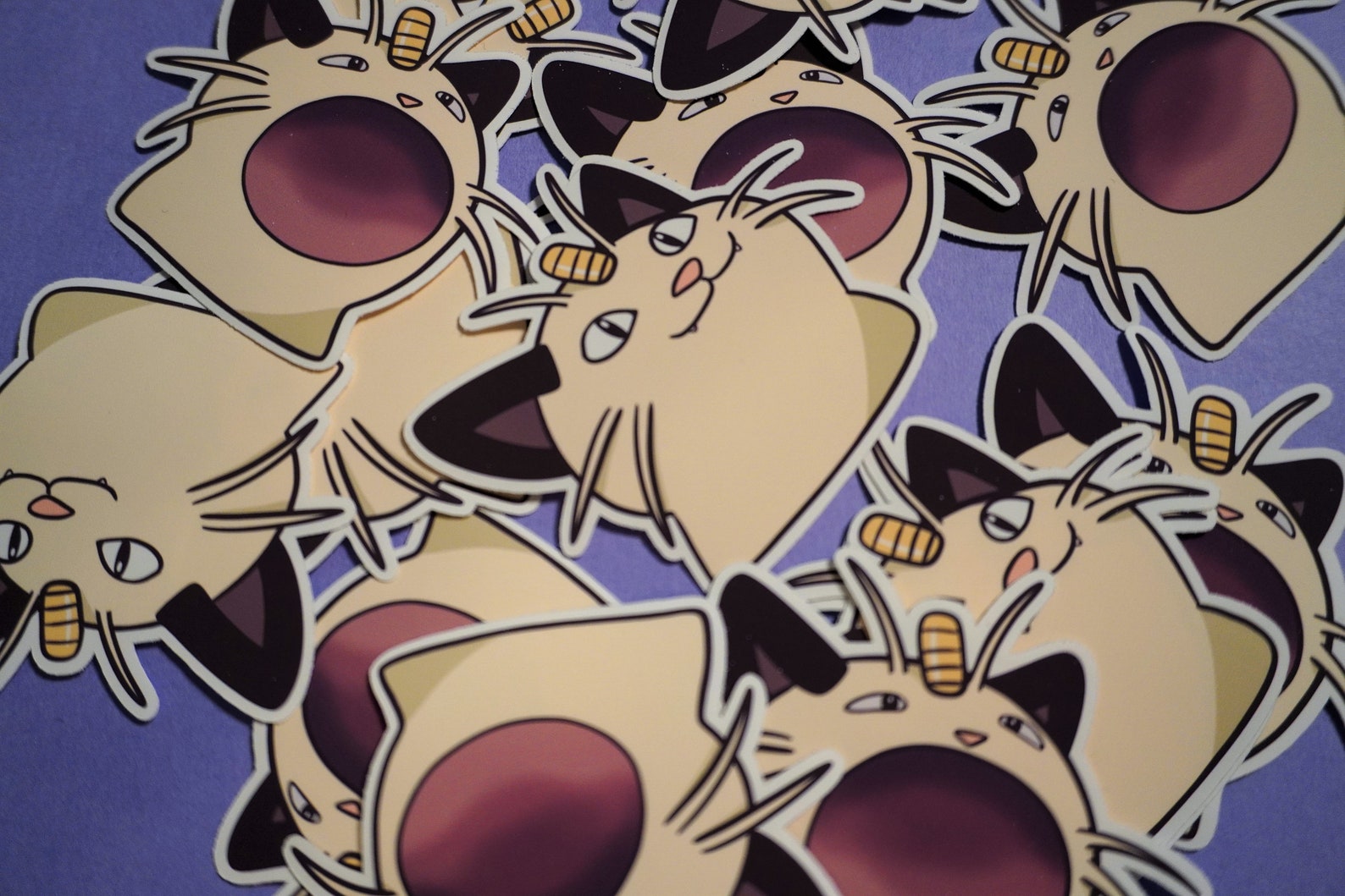 Meowth Pop Cat Vinyl Sticker Set Cute Christmas or Birthday - Etsy