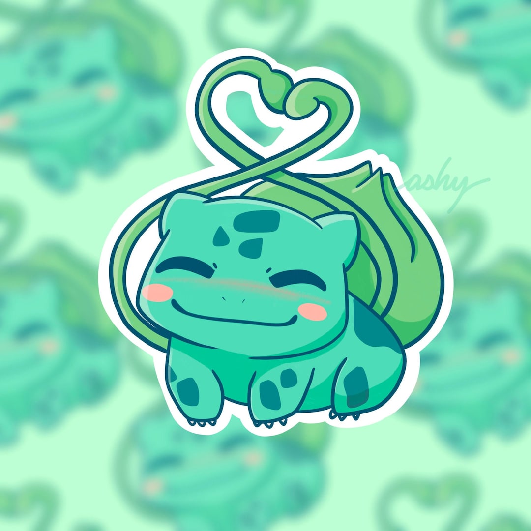 Bulbasaur Heart Vinyl Sticker | Love & Friendship Sticker | Cute ...