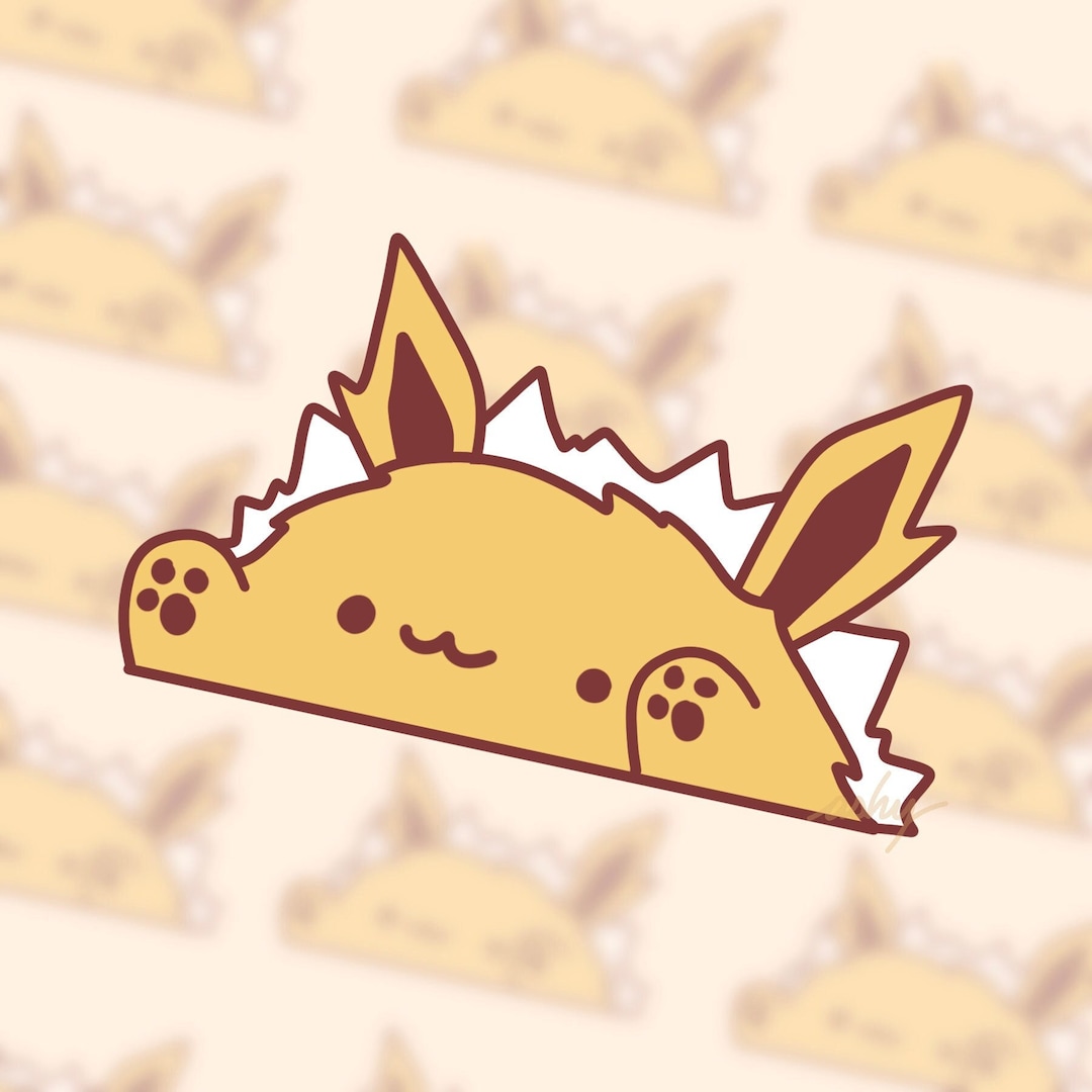 Jolteon Bongo Cat Vinyl Sticker | Waterproof, Fade Proof, Weather Proof ...