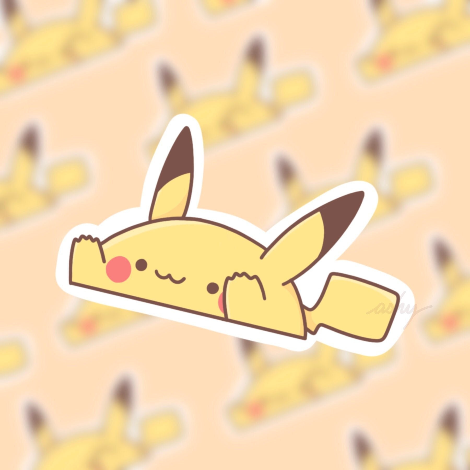 Pikachu Bongo Cat Vinyl Sticker Cute Christmas or Birthday - Etsy UK