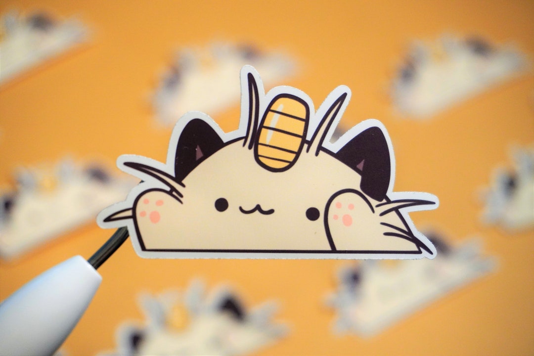 Meowth Bongo Cat Decal Sticker | Waterproof, Fade Proof, Weather Proof ...