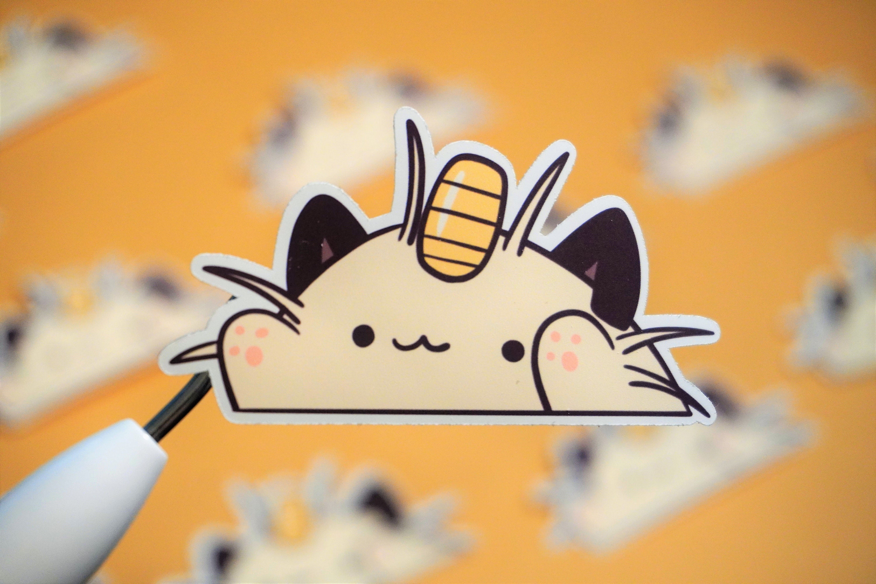 Meowth Bongo Cat Decal Sticker Waterproof Fade Proof - Etsy