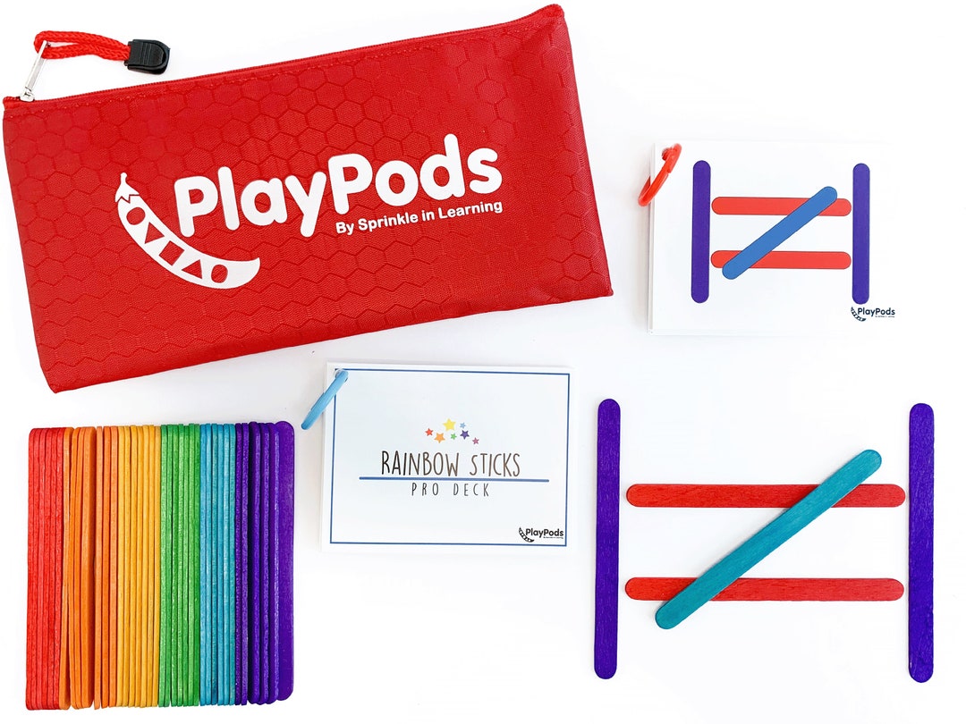 Rainbow Sticks - Ages 3-6 - Pattern Matching - Color Activity - Toddler ...