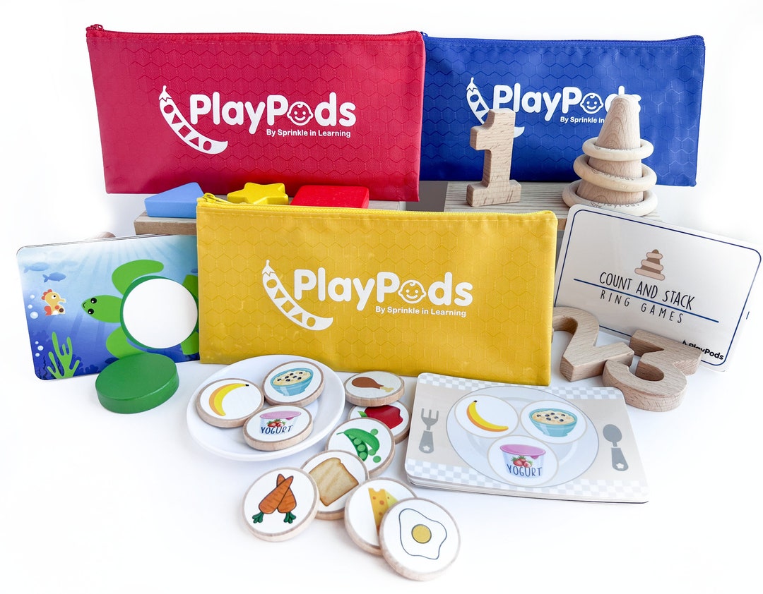 Tot Playpod Bundle - Ages 0-5 - Busy Bags - Grab and Go Learning - Baby ...