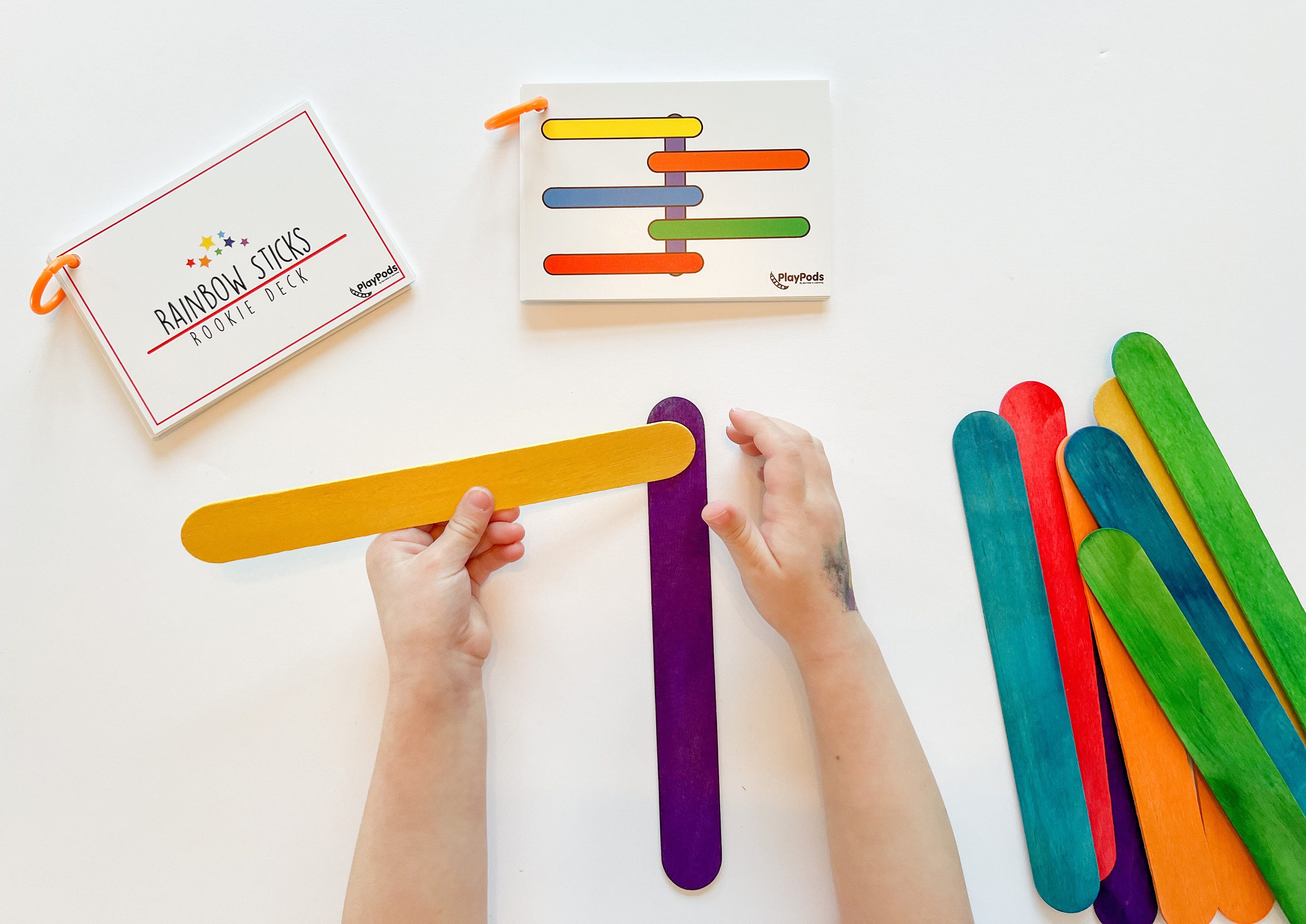 Rainbow Sticks - ADAPTED - Pattern Matching - Color Activity - Boredom ...