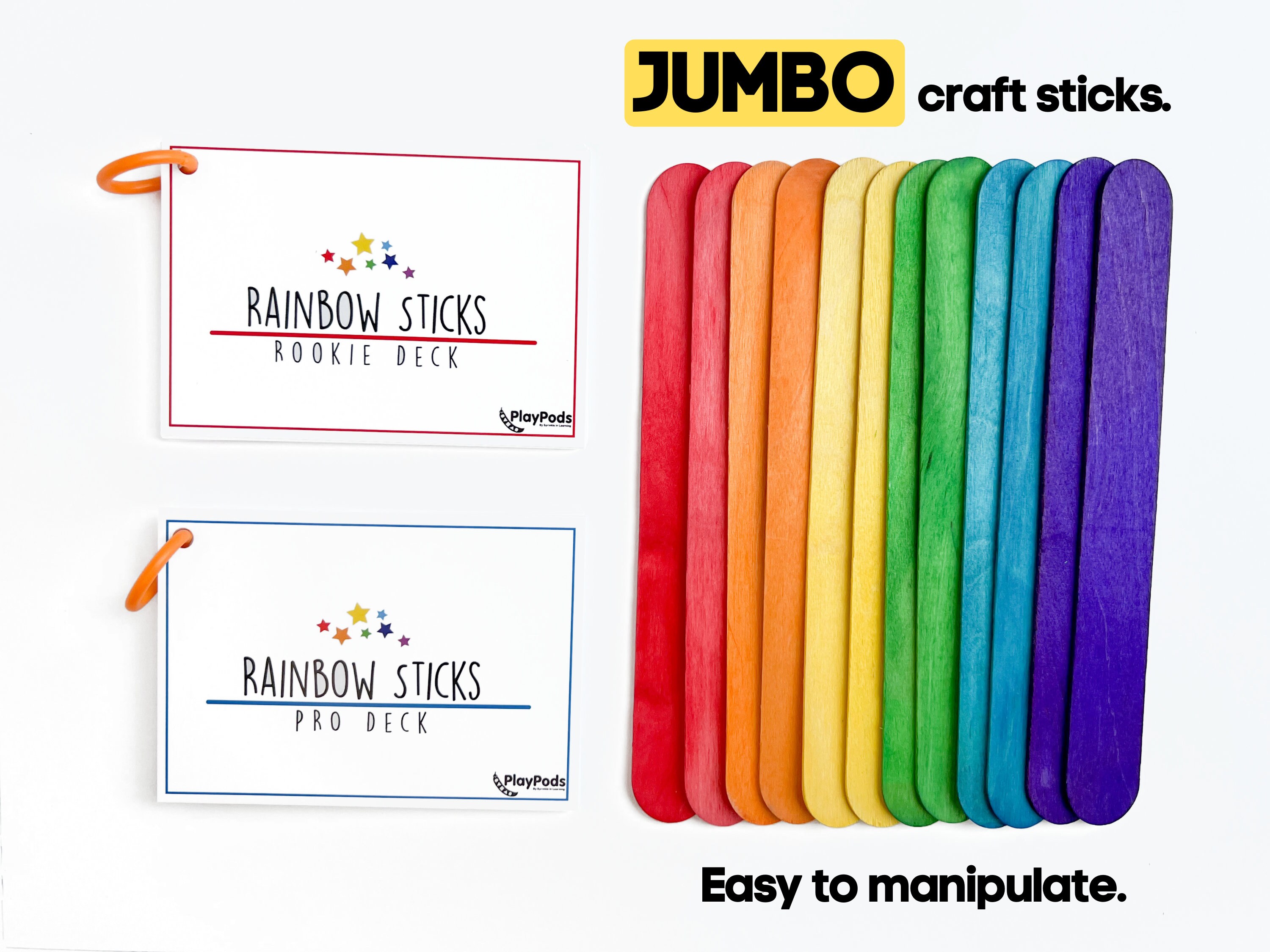 Rainbow Sticks - ADAPTED - Pattern Matching - Color Activity - Boredom ...
