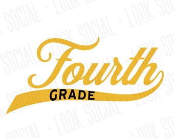 Fourth Grade SVG PNG JPG Digital File Vector 4th Grade Team - Etsy