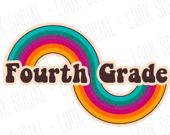 Fourth Grade PNG JPG SVG Vector Digital File 4th Grader | Etsy