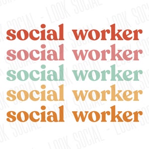 Social Worker PNG SVG JPG Vector Digital File Gift Shirt New Job Future ...