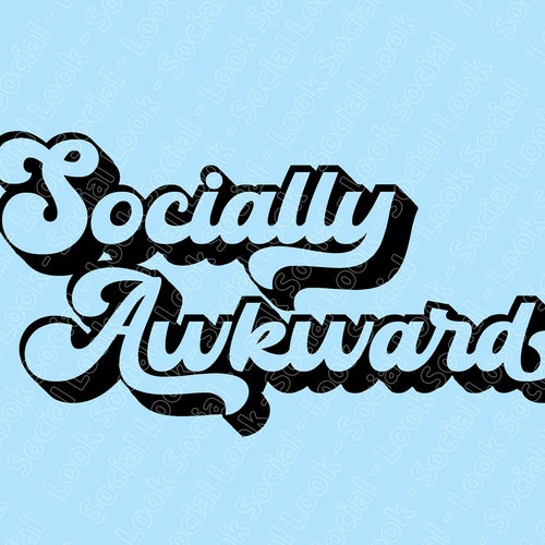 Socially Awkward SVG Anti Social Svg Funny Cute Svg Cut - Etsy
