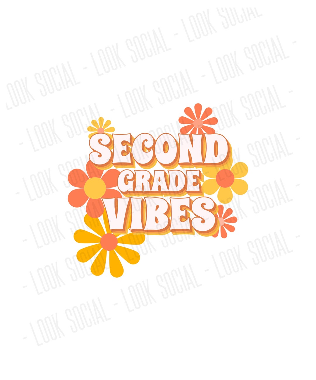 Second Grade Vibes PNG SVG JPG Digital File Vector File 2nd Grade ...