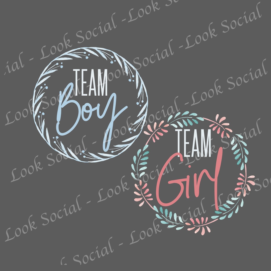 Team Boy Team Girl Gender Reveal PNG JPG SVG - Shirt Ideas Reveal Party ...
