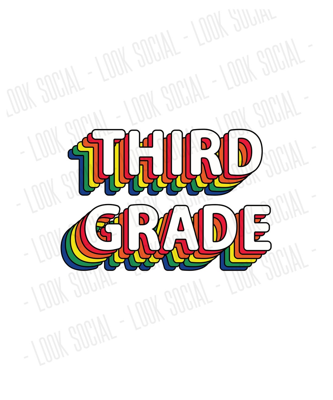 Third Grade JPG SVG PNG Vector File Digital File 3rd Grade Teacher ...
