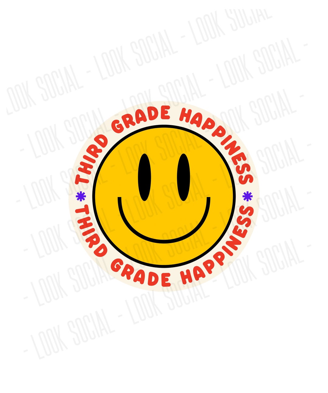 Third Grade Happiness SVG PNG JPG Digital Vector File Teacher Shirts ...