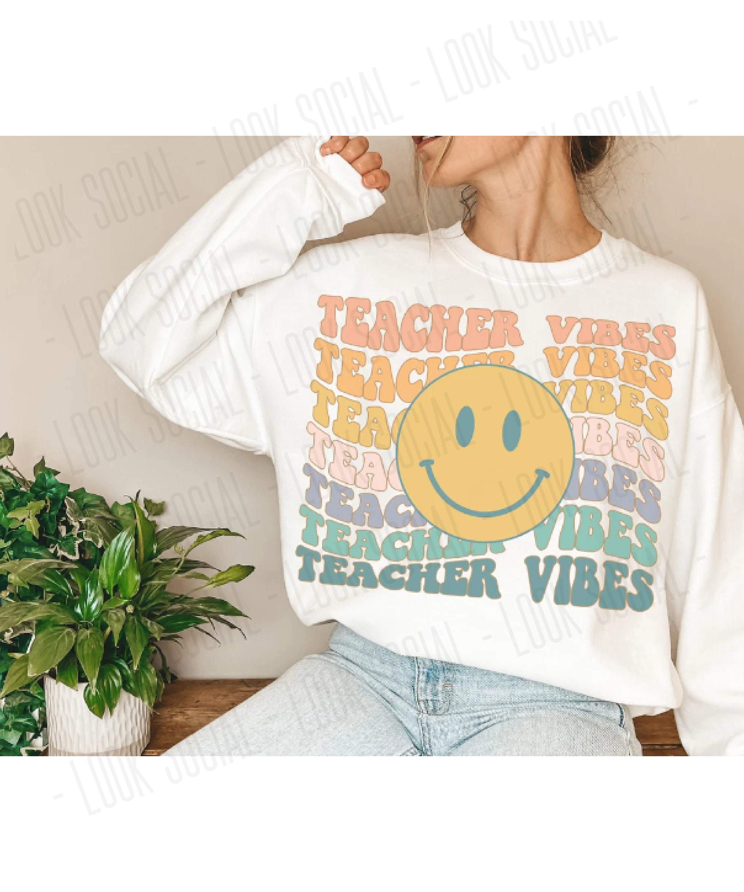 Teacher Vibes PNG JPG SVG Digital Vector File Team Shirt Back - Etsy