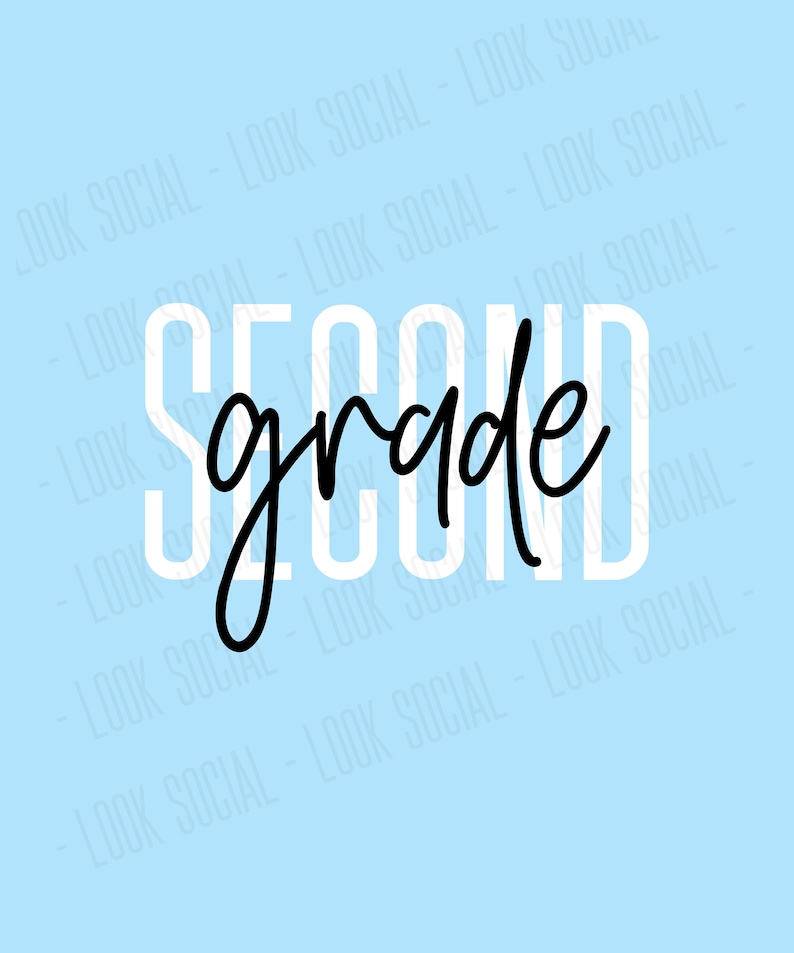 Second Grade SVG PNG JPG Vector File Digital 2nd Grade Team | Etsy