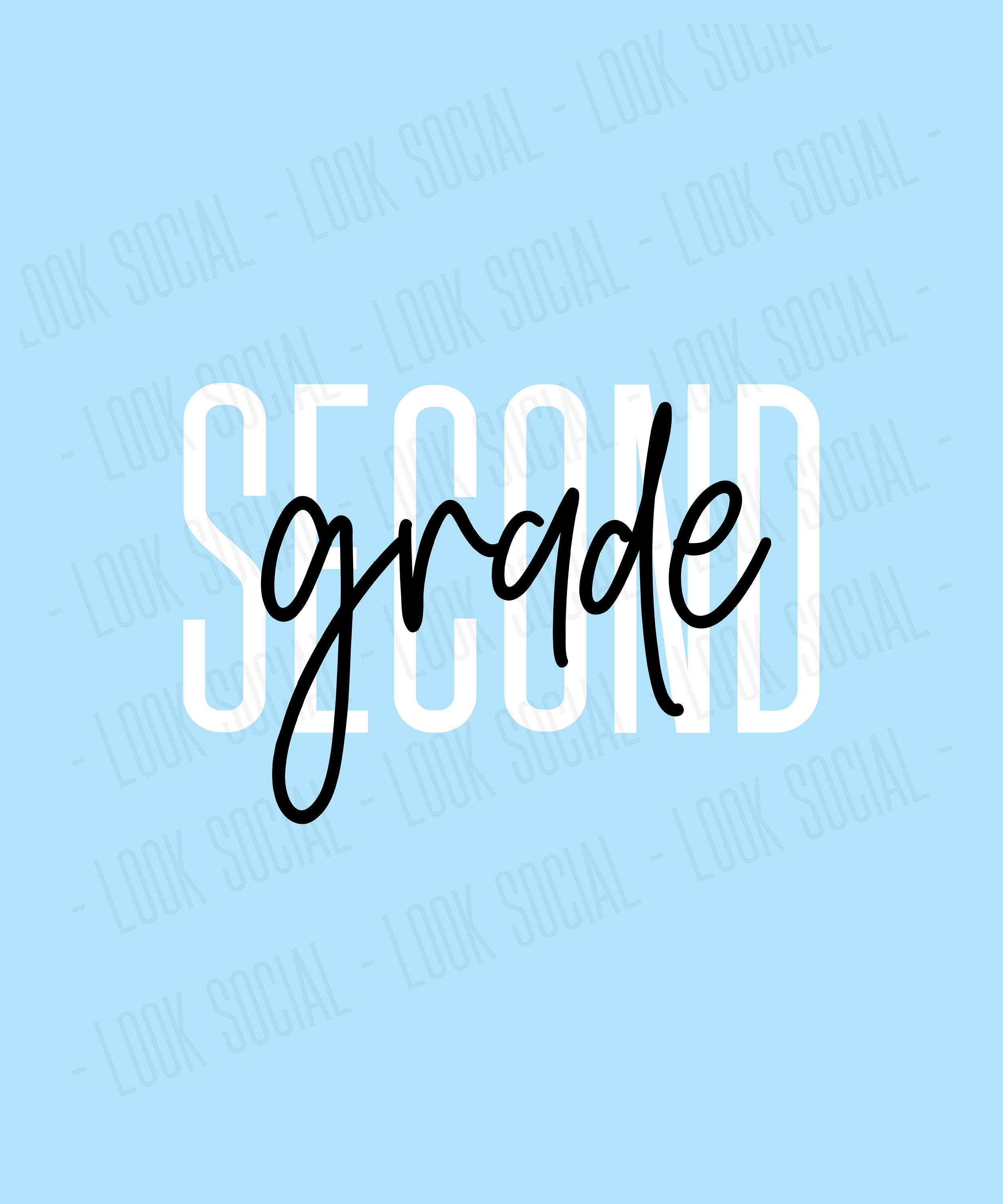 Second Grade SVG PNG JPG Vector File Digital 2nd Grade Team - Etsy