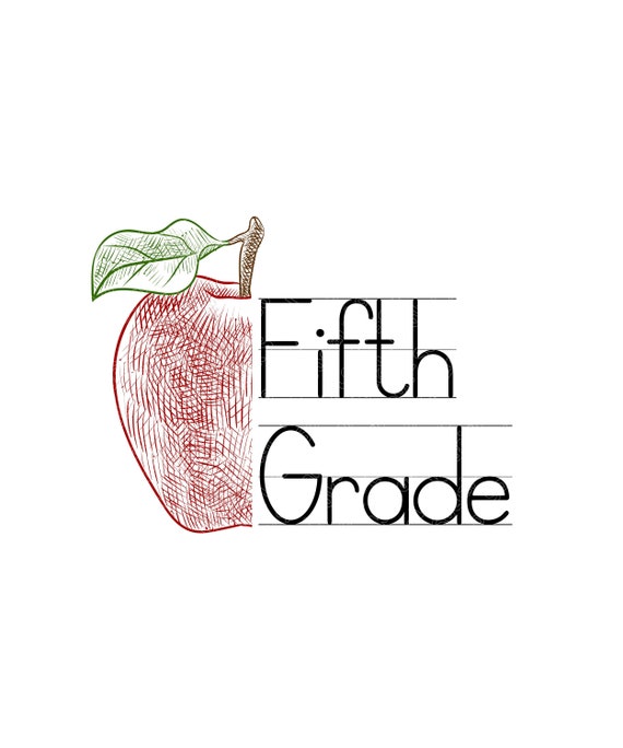 Fifth Grade SVG PNG JPG Digital File Vector File 5th Grade | Etsy