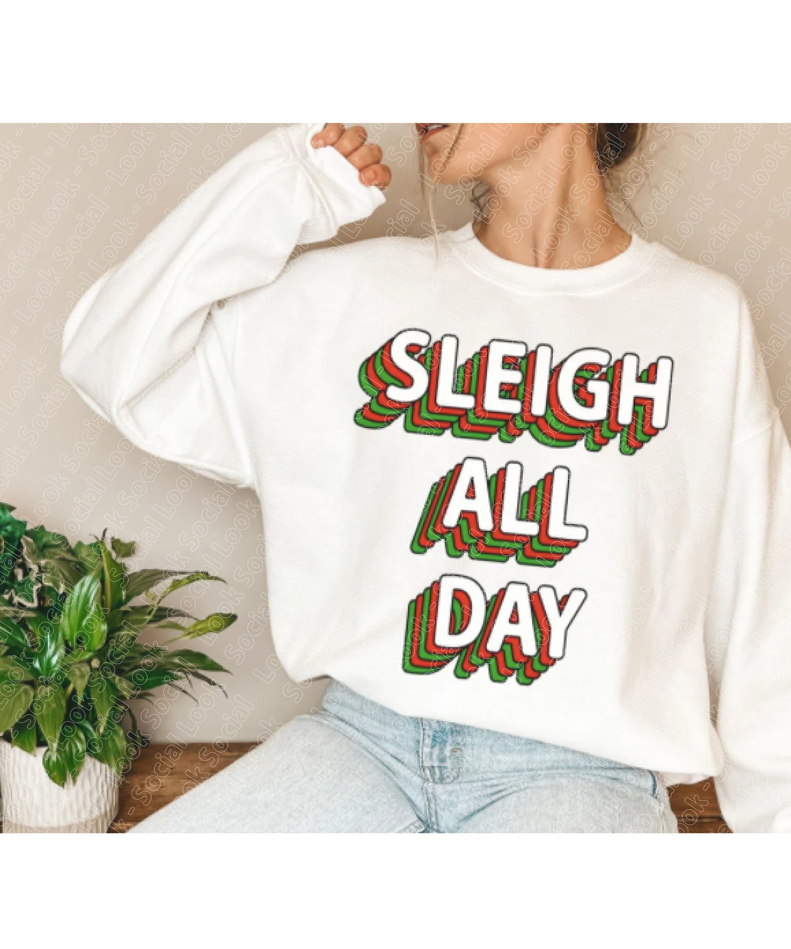 Sleigh All Day SVG PNG JPG Vector File Digital File Funny | Etsy