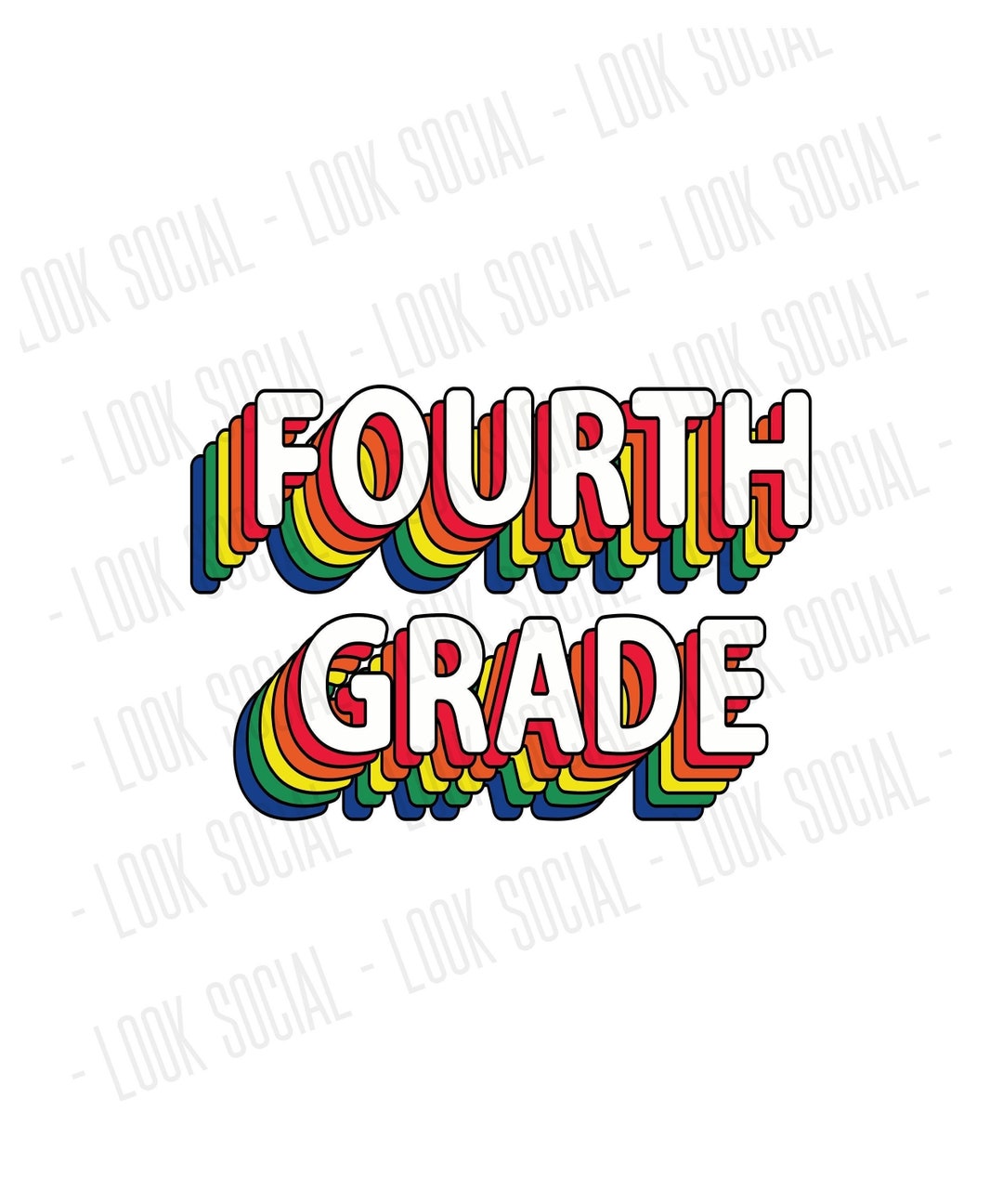 Fourth Grade PNG SVG JPG Digital File Vector File 4th Grade Teacher ...