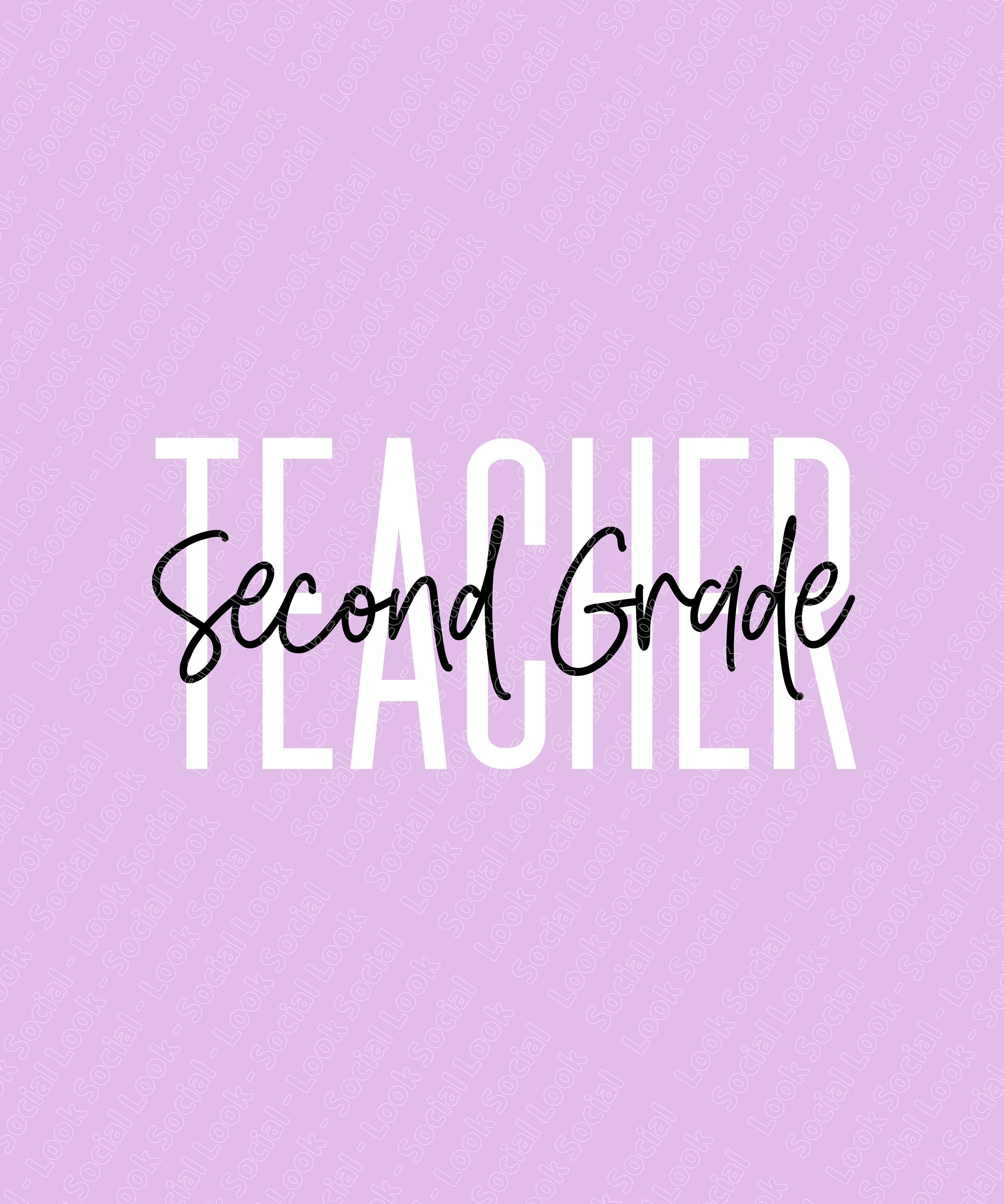 Second Grade Teacher PNG SVG JPG Digital File Vector 2nd Grade | Etsy