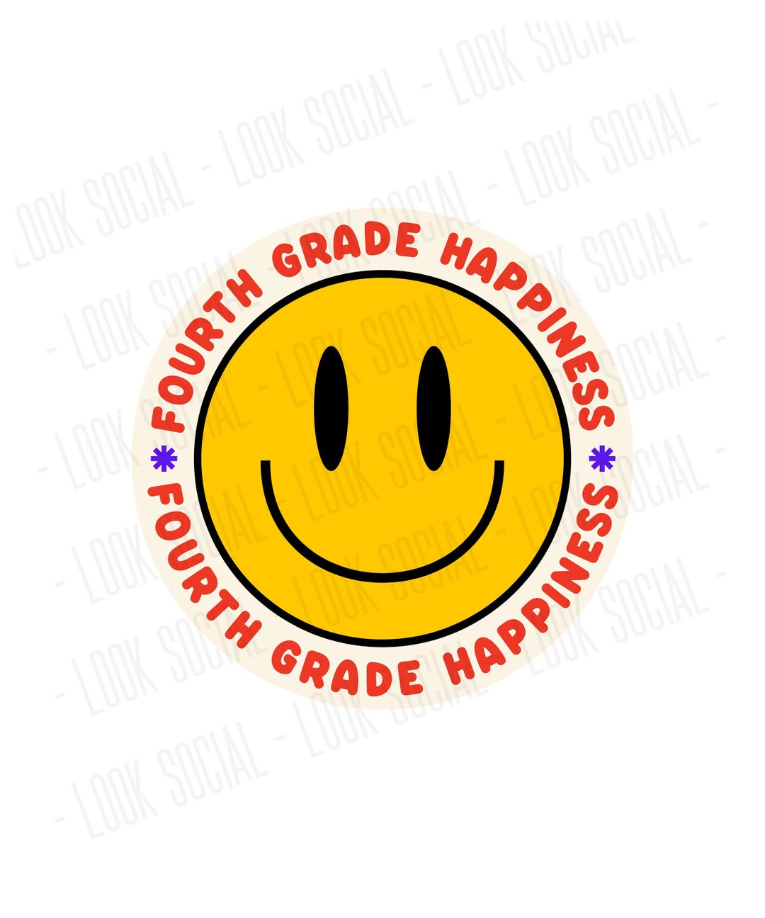Fourth Grade Happiness JPG PNG SVG Vector Digital File Teacher Shirt ...