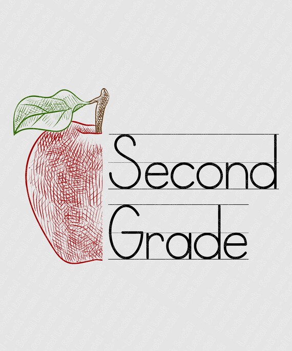 Second Grade PNG JPG SVG Digital File Vector File 2nd Grade | Etsy