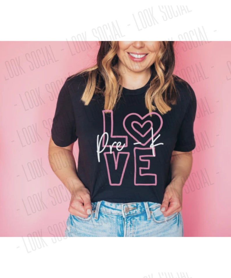 Love Pre-k SVG JPG PNG Digital File Vector Valentines Day Pre ...