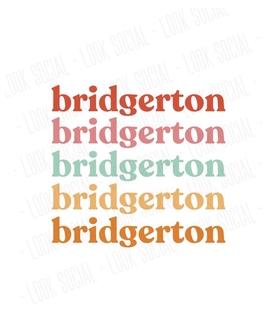 Bridgerton PNG SVG JPG Digital Vector File Bridgerton Show | Etsy