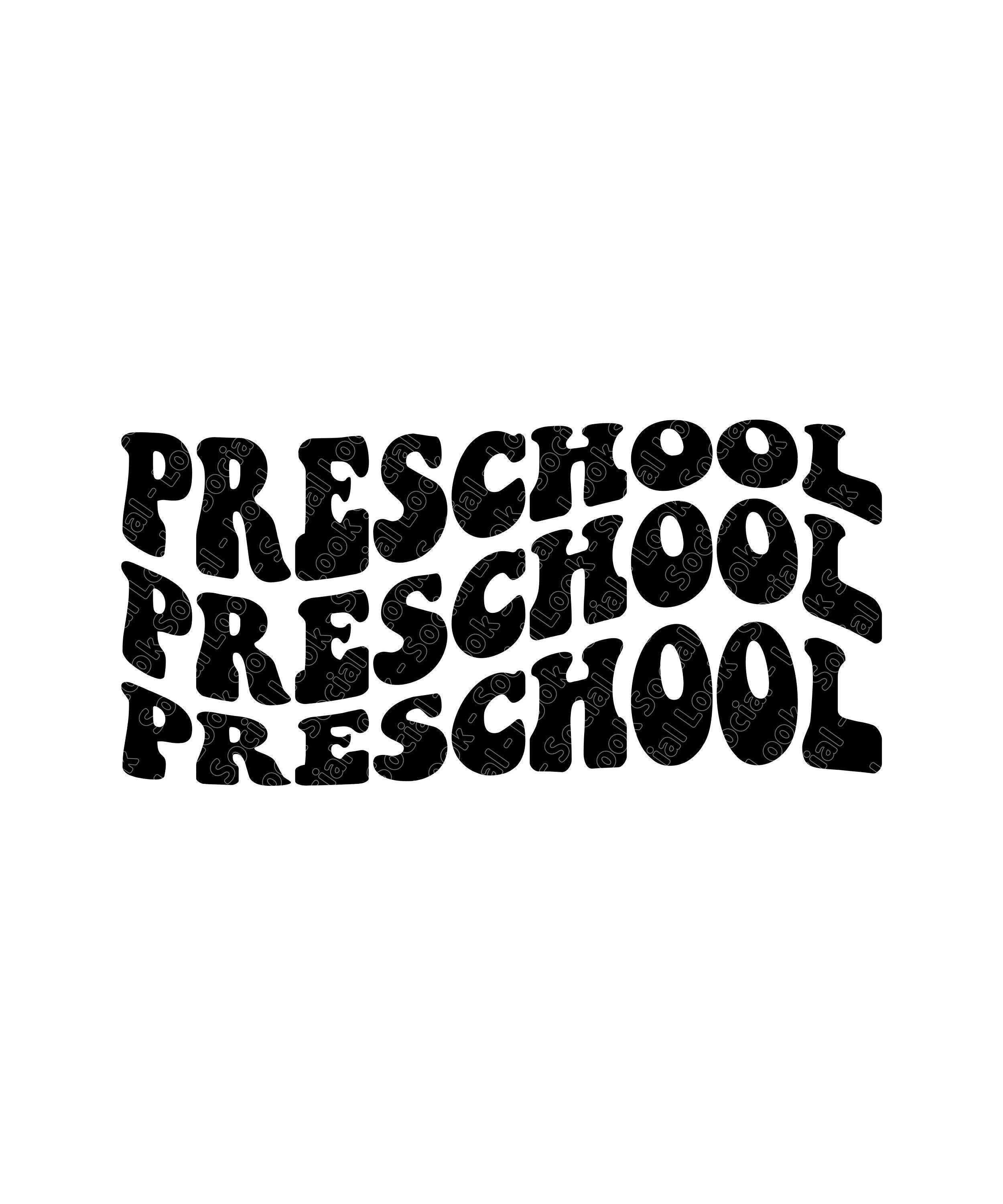 Preschool PNG SVG JPG Vector File Digital Retro Vintage - Etsy