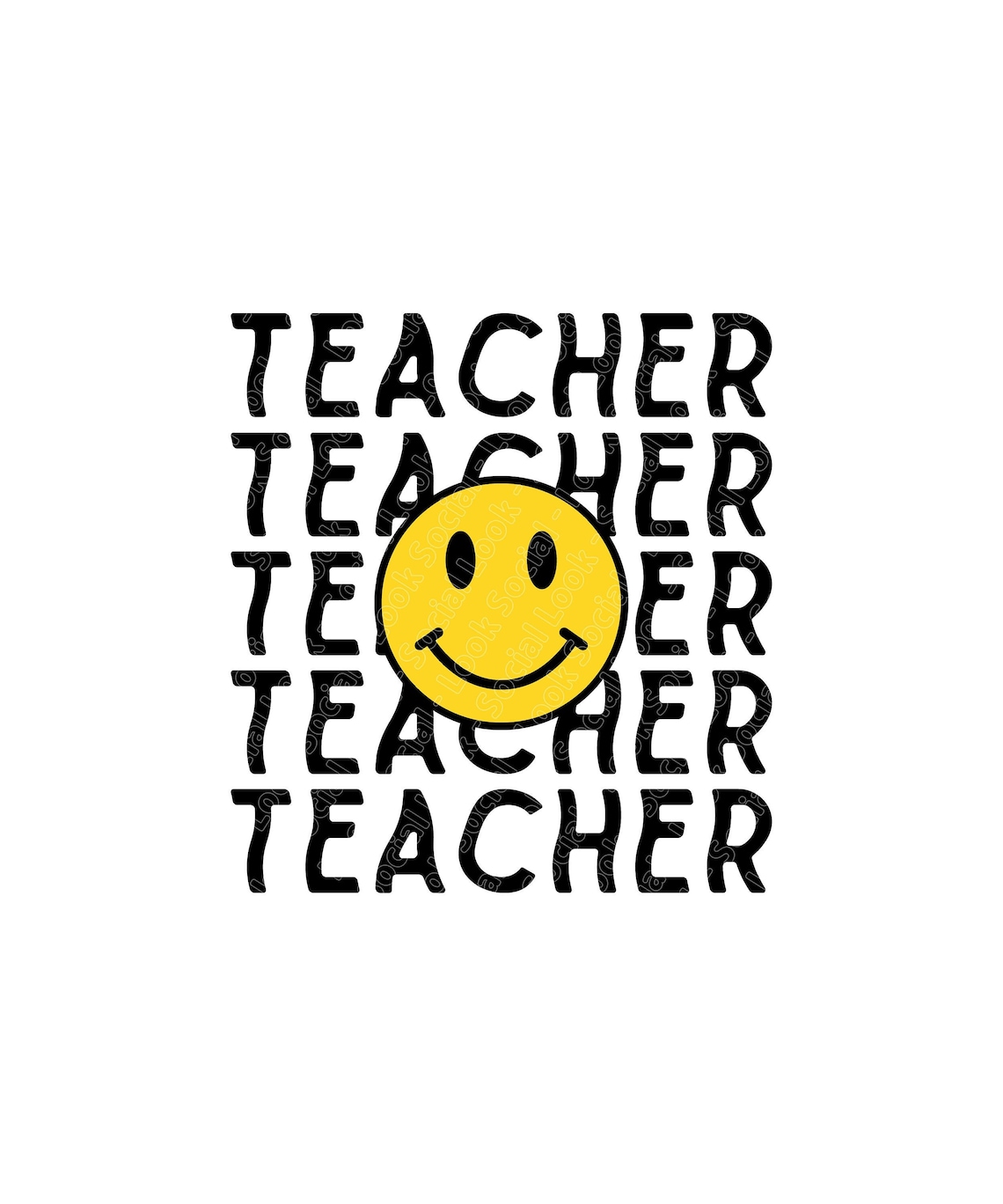Smiley Face Teacher JPG SVG PNG Vector File Digital File | Etsy