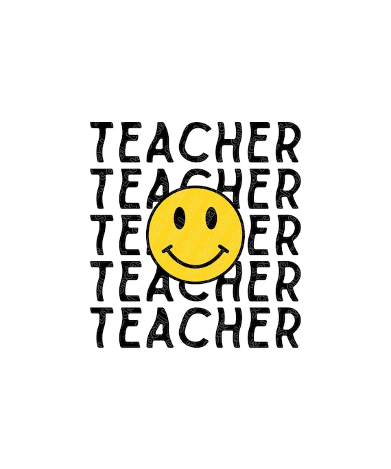 Smiley Face Teacher JPG SVG PNG Vector File Digital File | Etsy