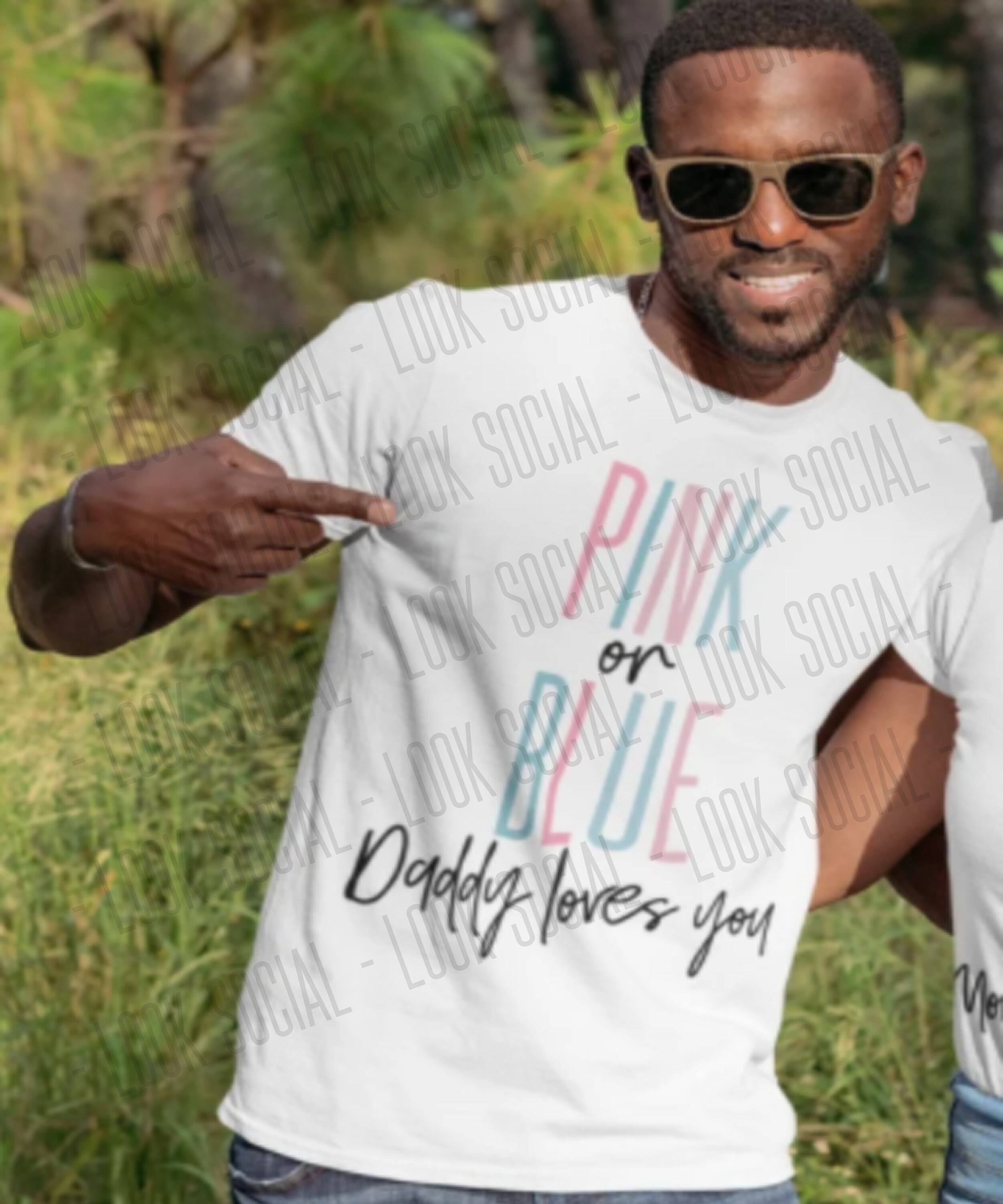 Pink or Blue Daddy Loves You PNG SVG JPG Digital File Vector | Etsy