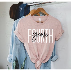 Fourth Grade SVG PNG JPG Digital File Vector 4th Grade Team Cute ...