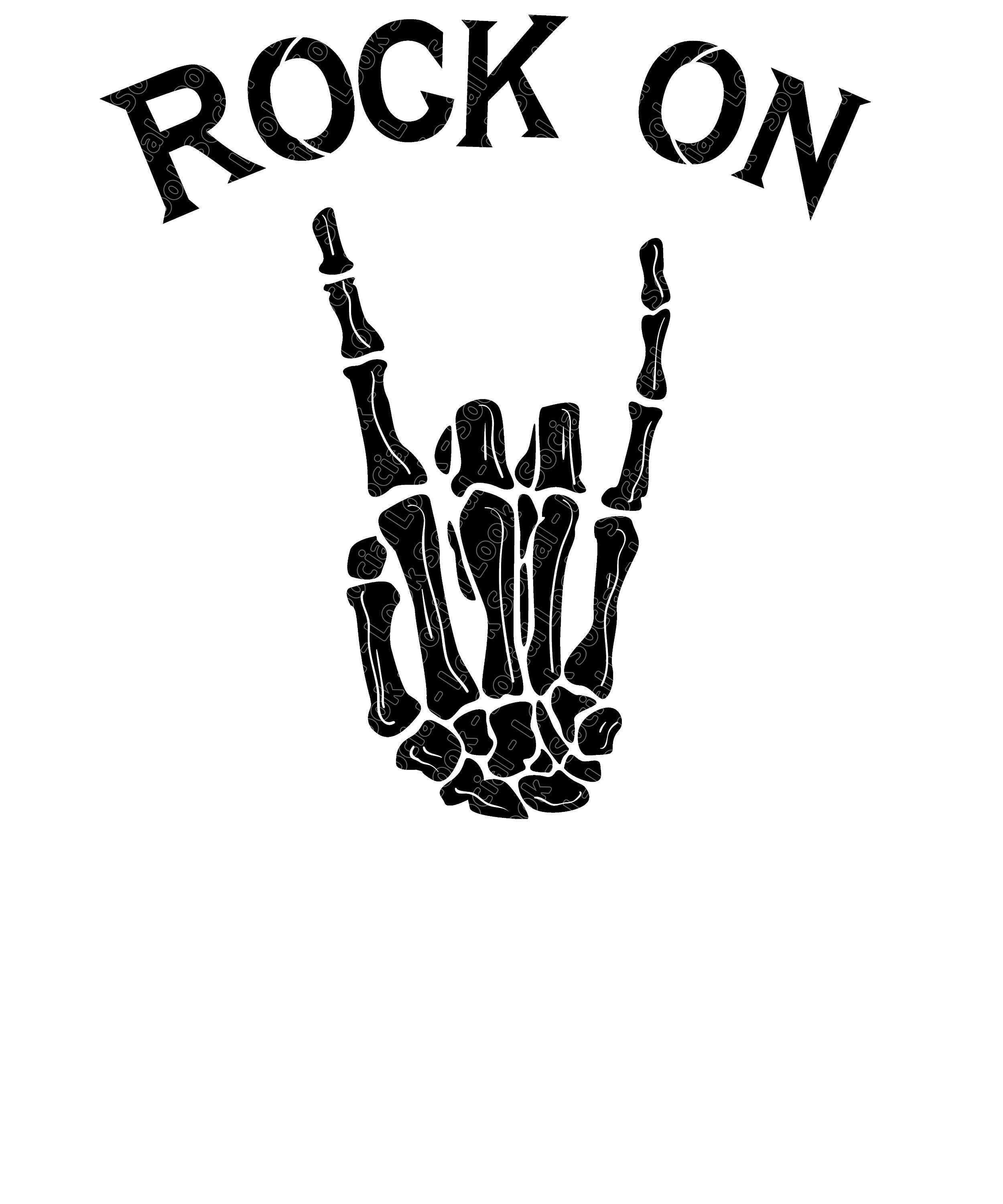 Rock on SVG PNG JPG Vector File Digital File Halloween Cute | Etsy