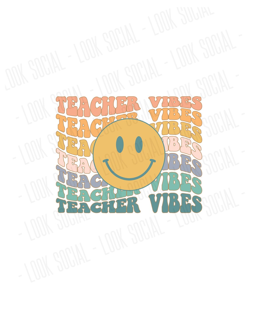 Teacher Vibes PNG JPG SVG Digital Vector File Team Shirt Back to School ...