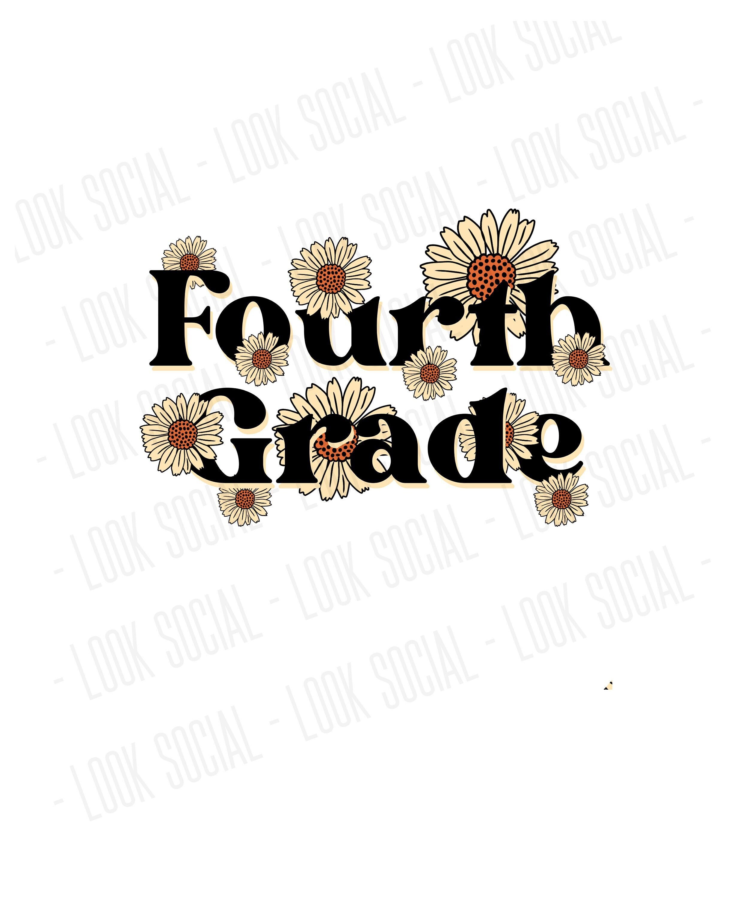 Fourth Grade SVG PNG JPG Digital Vector File Teacher Shirts - Etsy