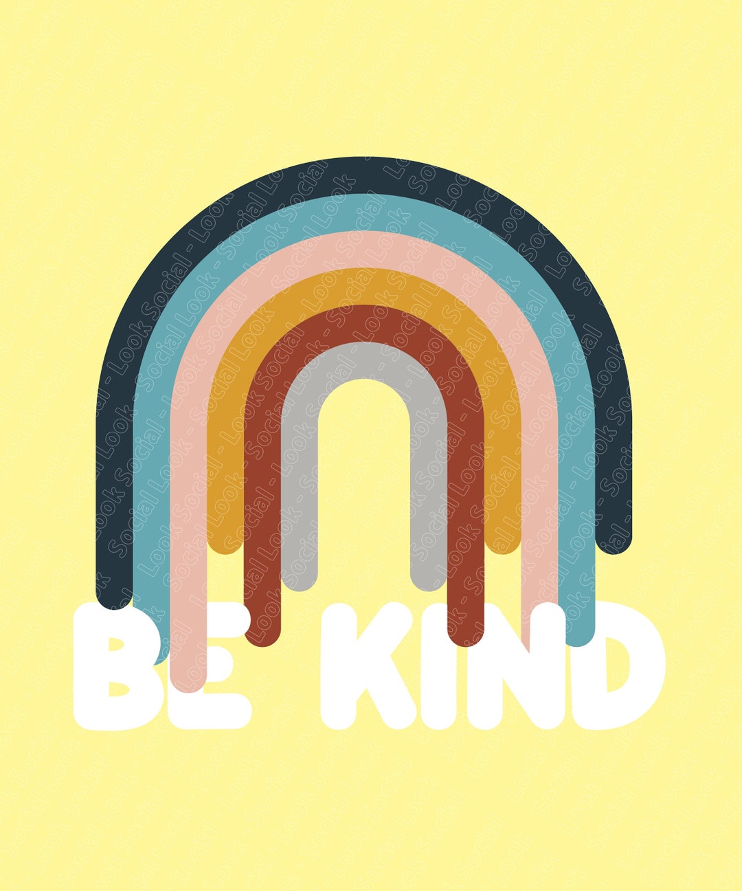 Be Kind SVG JPG PNG Digital File Vector File Retro Kindness Matters ...