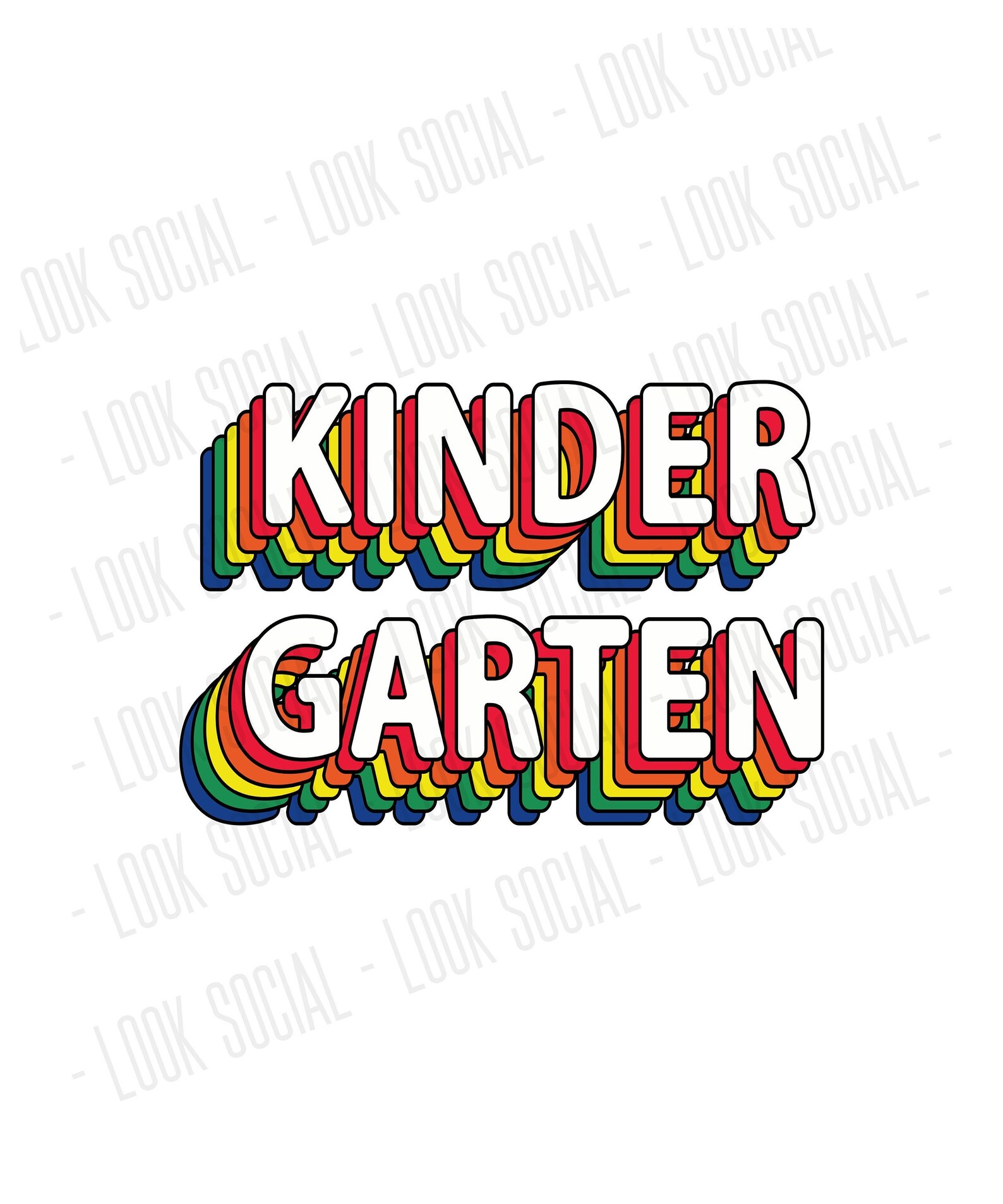 Kindergarten JPG SVG PNG Digital File Vector File Kinder | Etsy